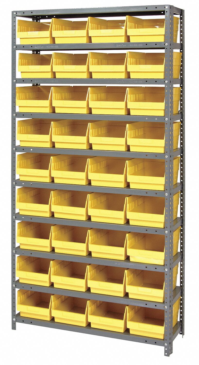 QUANTUM STORAGE SYSTEMS, 36 in x 18 in x 75 in, 1 Sided, Bin Shelving ...
