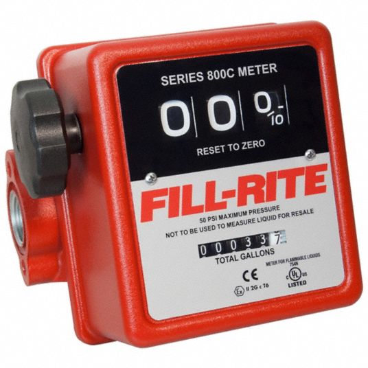 FILL-RITE, Mechanical Fuel Transfer Meter, Aluminum, Flowmeter - 24KJ09 ...