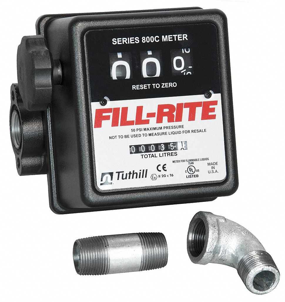 FILL-RITE Meter Assembly,Liter, Fits Brand Fill-Rite - 24KJ39|807CLMK ...