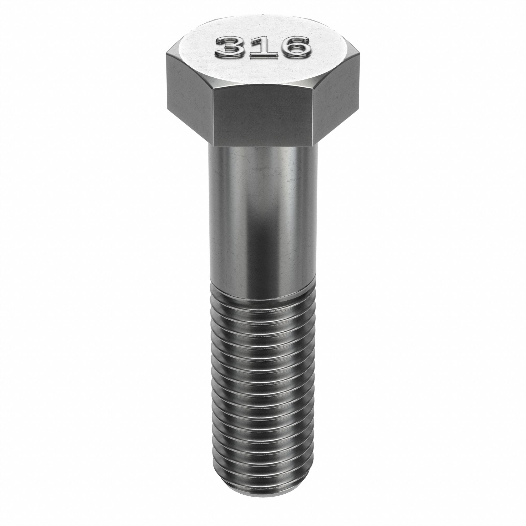 APPROVED VENDOR Tornillo de Cabeza de Dado Hexagonal 1"-8 316 Longitud de 4", Acabado Sin ...