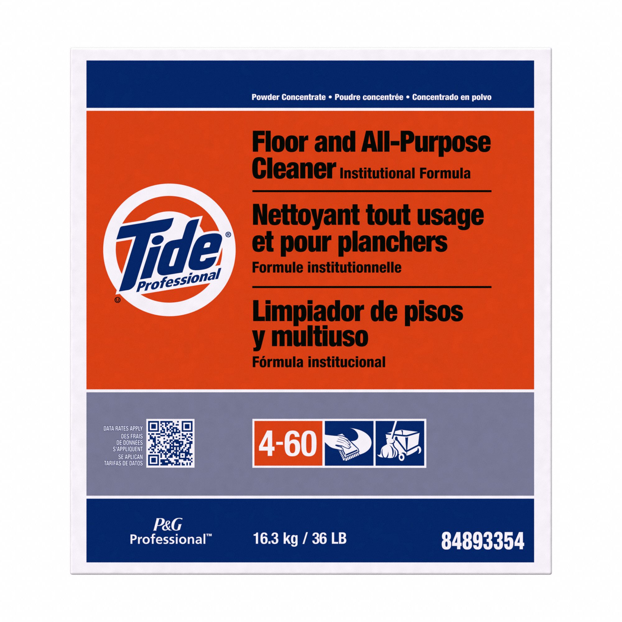 TIDE, Box, 36 lb Container Size, Floor Cleaner - 24L283|02364 - Grainger