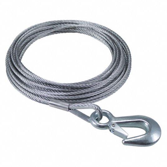 DUTTON-LAINSON, Cable, 25 ft Line Lg, Winch Cable w/Hook - 24MC60|6210 ...