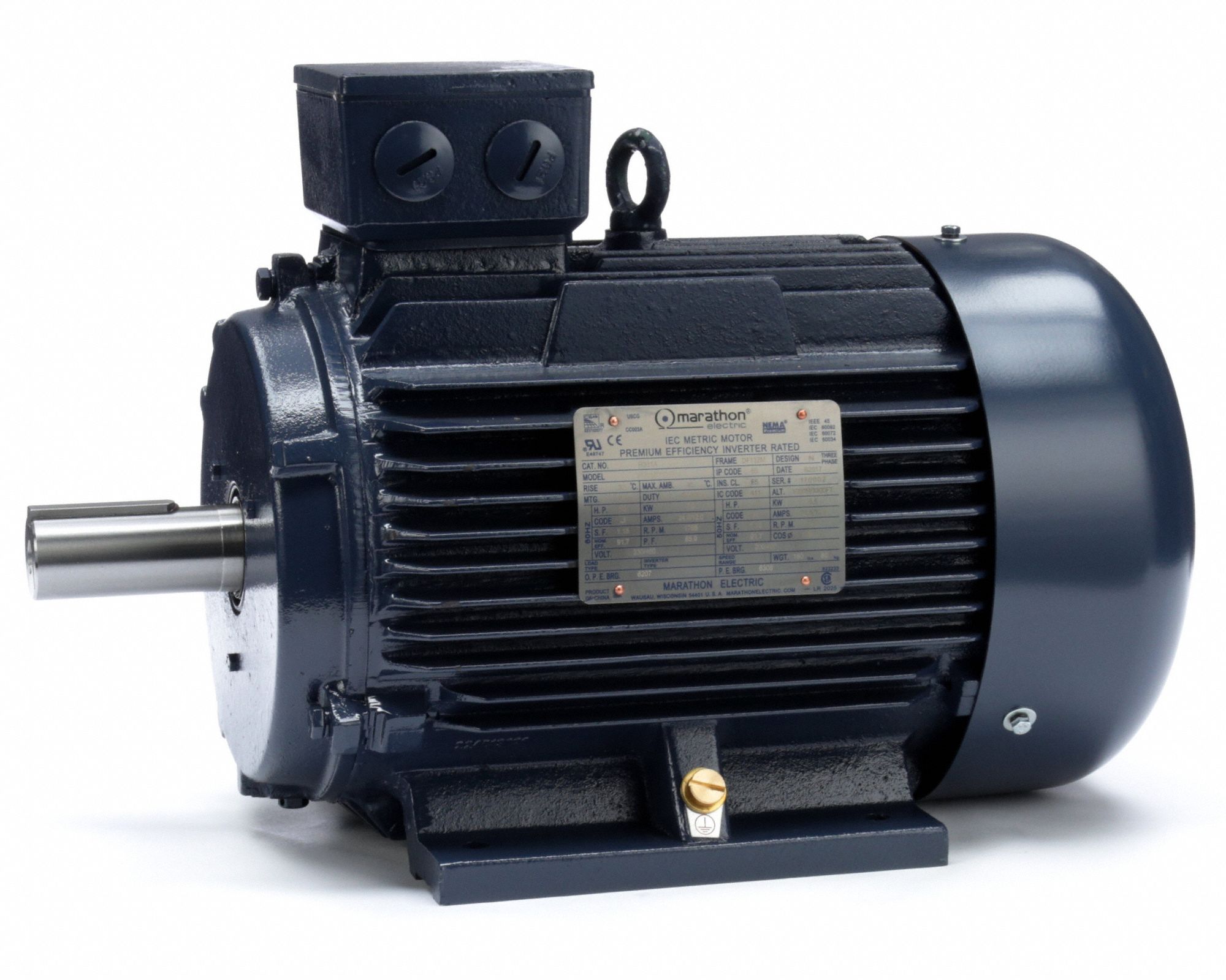 MARATHON MOTORS 10 HP Metric Motor,3-Phase,1765 Nameplate RPM,230/460 ...