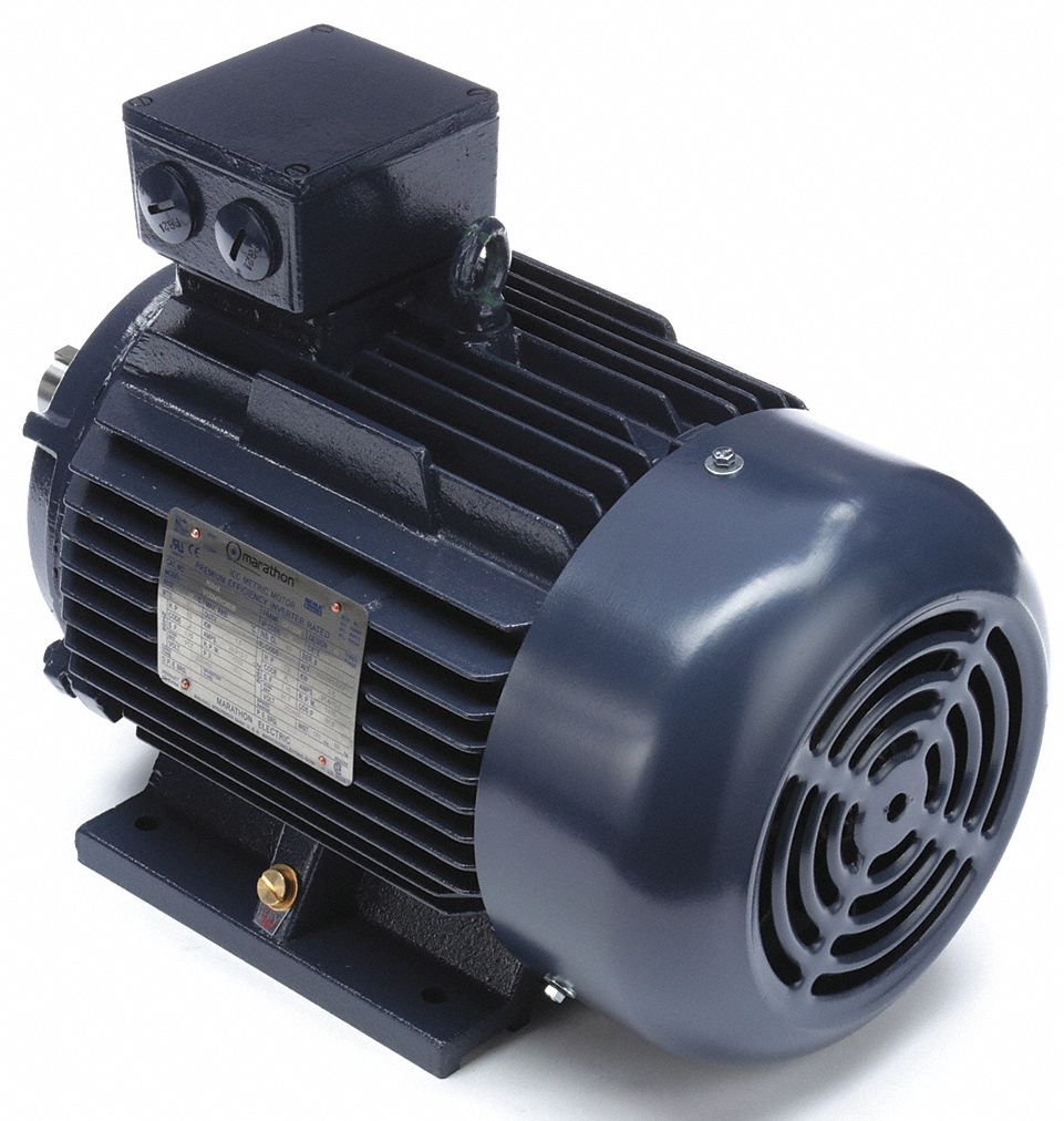 10 HP Metric Motor,3-Phase,1765 Nameplate RPM,230/460 Voltage,Frame ...