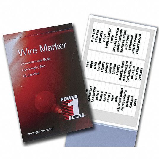 Wire Marker Book, Preprinted, Load Center and Residential Wire Markers ...