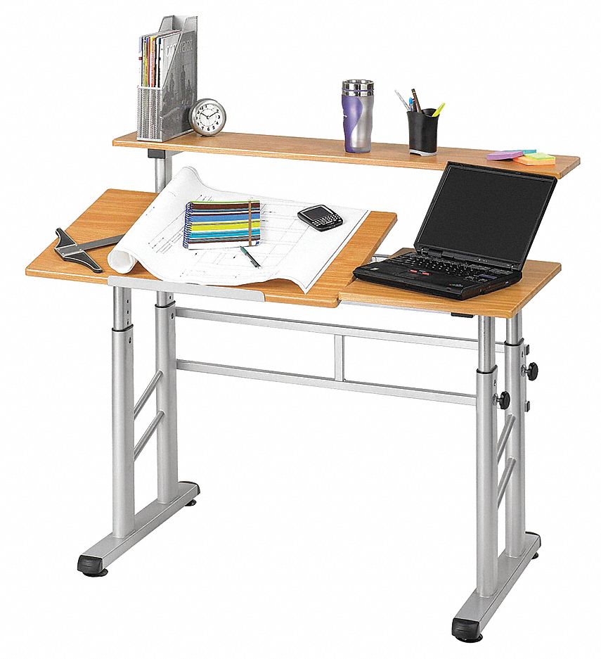 SAFCO, 47 1/4 in Overall Lg, 29 3/4 in Overall Wd, Drafting Table ...