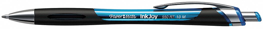 Ballpoint Pen, Barrel Material Plastic, Barrel Color Blue, PK 12 - Grainger
