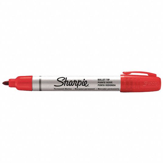 SHARPIE, Red, Bullet, Permanent Marker - 24U008|1794230 - Grainger