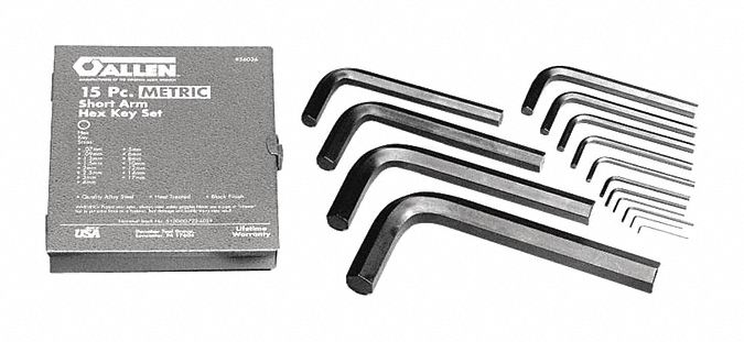 Hex Key Set, Metric, Socket Head Screw - Grainger