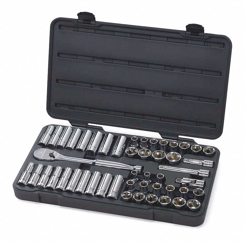 GEARWRENCH, 49Pc 1/2Dr 6Pt Socket Set - 24U639|80700D - Grainger