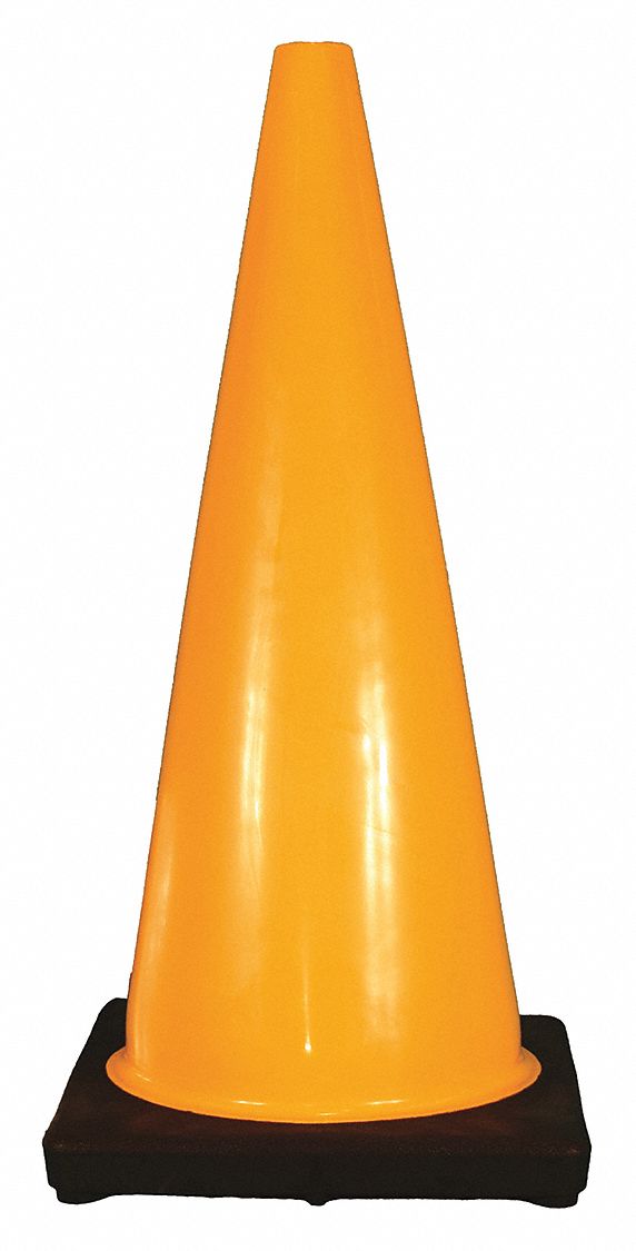 CORTINA, 28IN YELLOW PVC TRAFFIC CONE - 24U873|03-500-67 - Grainger