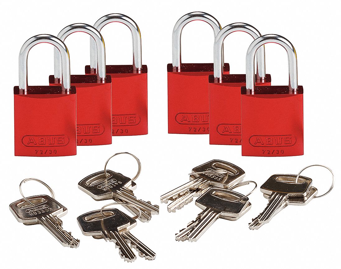 BRADY, Keyed Different, Aluminum, Lockout Padlock - 24UY65|133261 ...