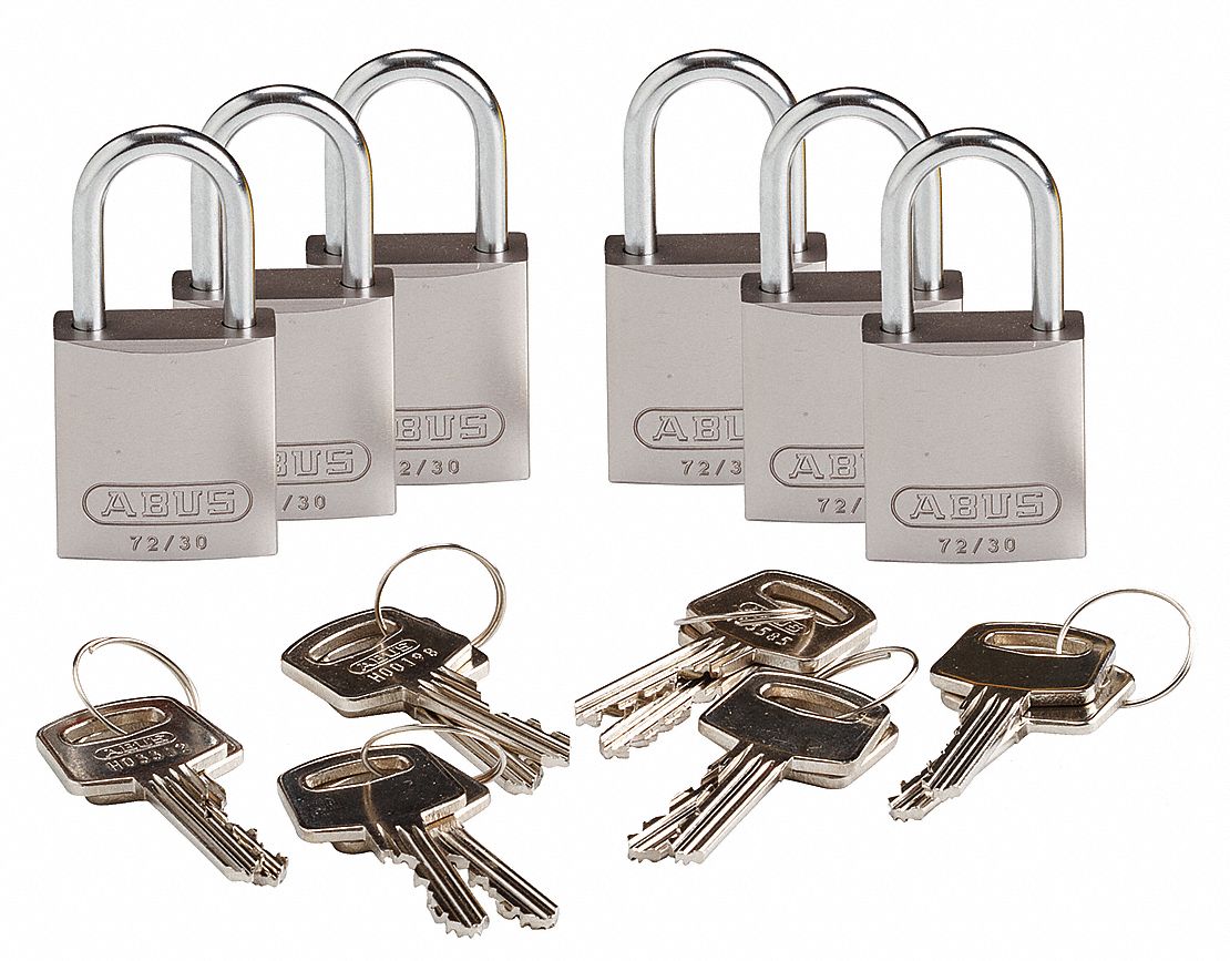 BRADY, Keyed Different, Aluminum, Lockout Padlock - 24UY69|133269 ...