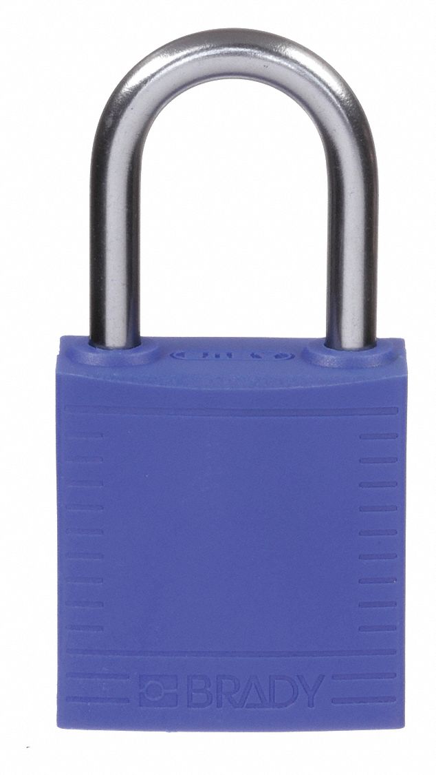 BRADY, Keyed Different, Nylon, Lockout Padlock - 24UY79|123146 - Grainger