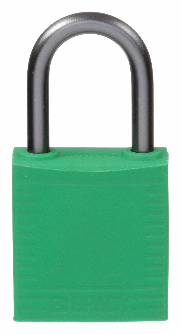 BRADY, Keyed Different, Nylon, Lockout Padlock - 24UY86|123143 - Grainger