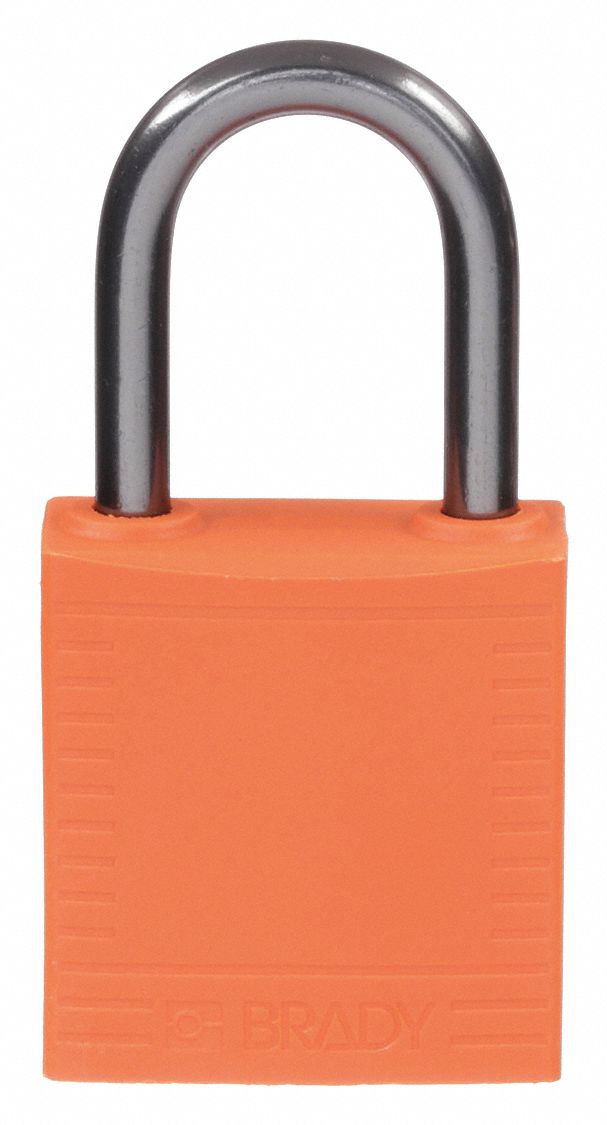 BRADY, Keyed Different, Nylon, Lockout Padlock - 24UY89|123145 - Grainger