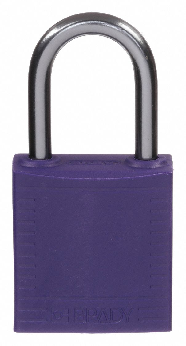 BRADY, Keyed Different, Nylon, Lockout Padlock - 24UY90|123150 - Grainger