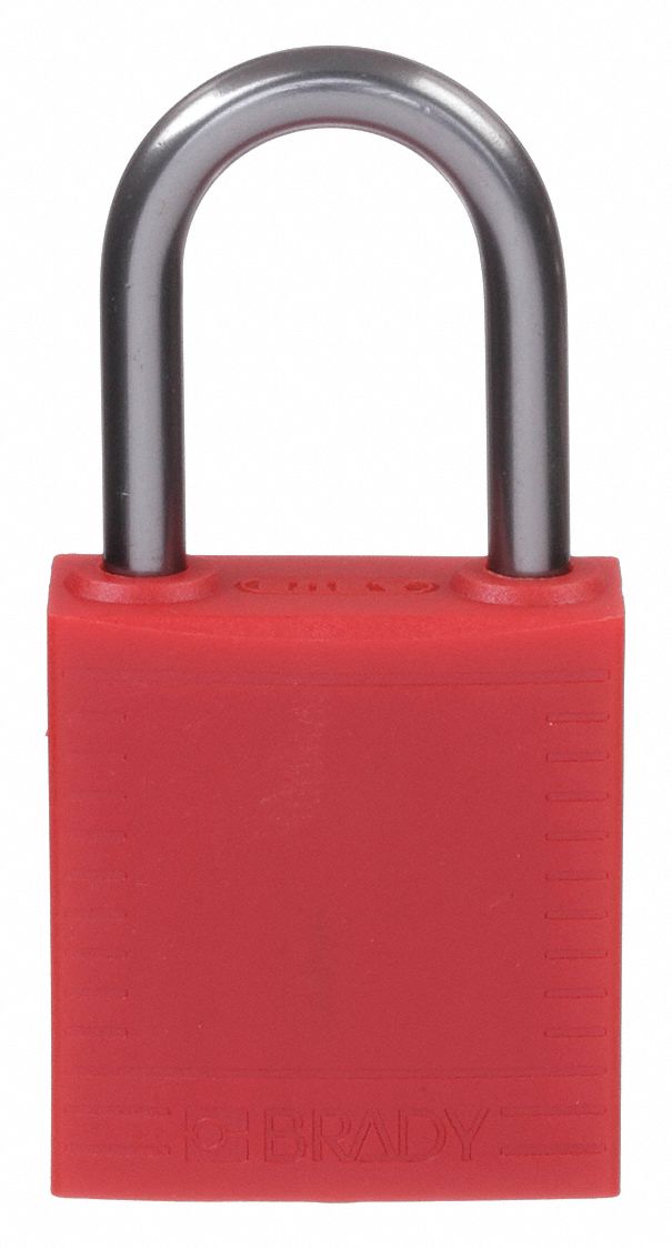 BRADY, Keyed Different, Nylon, Lockout Padlock - 24UY91|123143 - Grainger