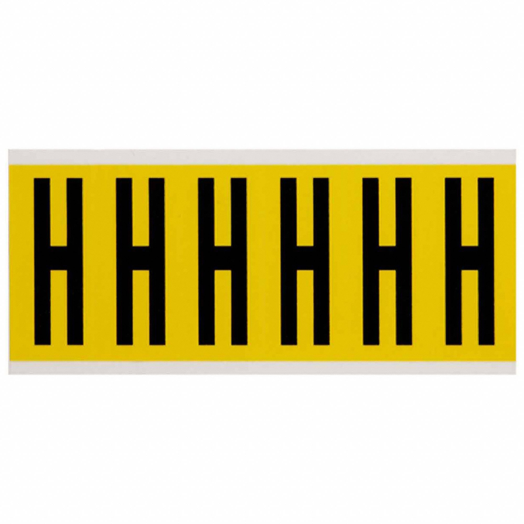 3 in Character Ht, Indoor Only, Letter Label - 24UZ53|3450-H - Grainger