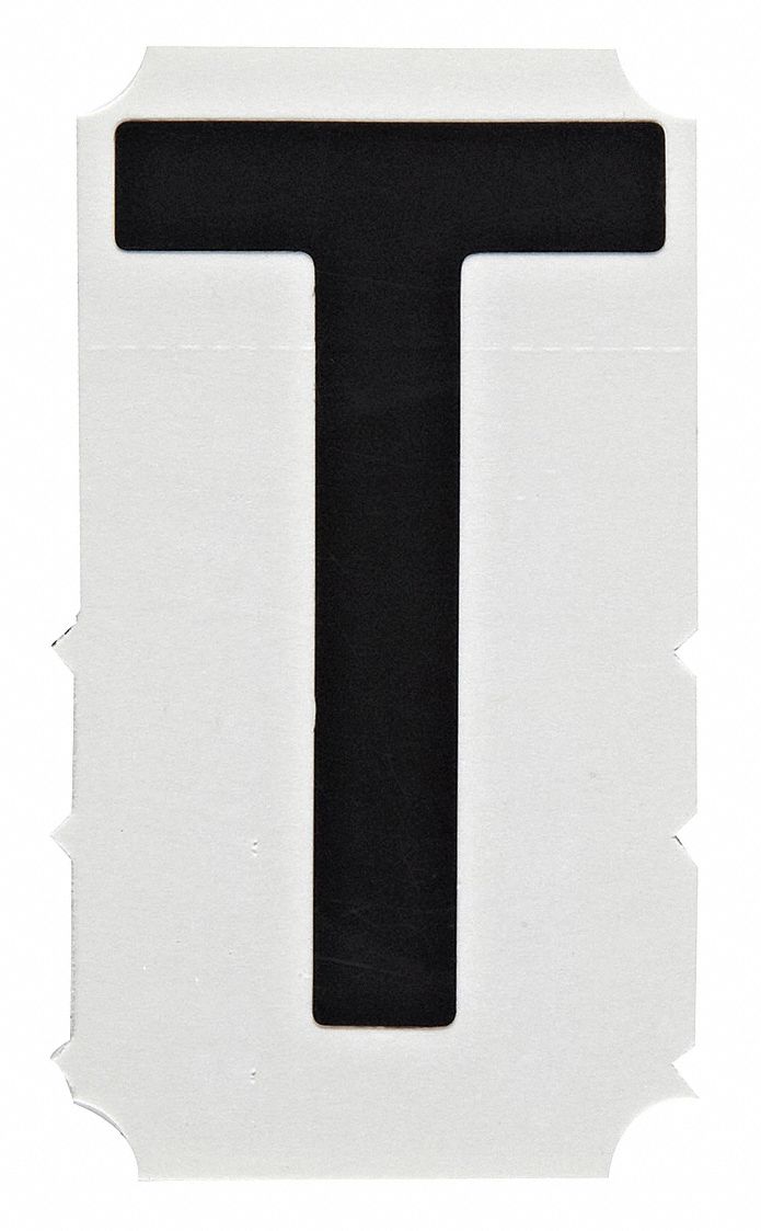 3 in Character Ht, Indoor/Outdoor, Letter Label - 24VA39|5100-T - Grainger
