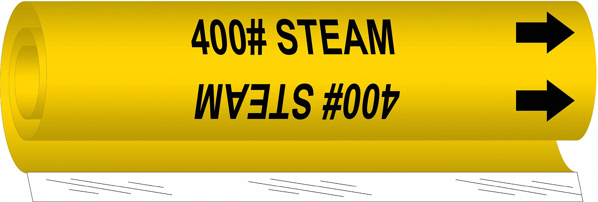 400# Steam, Yellow, Pipe Marker - 24VD21|5619-I - Grainger