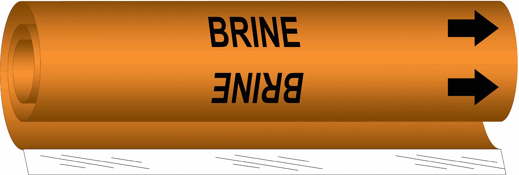 Brine, Orange, Pipe Marker - 24VD31|5802-I - Grainger