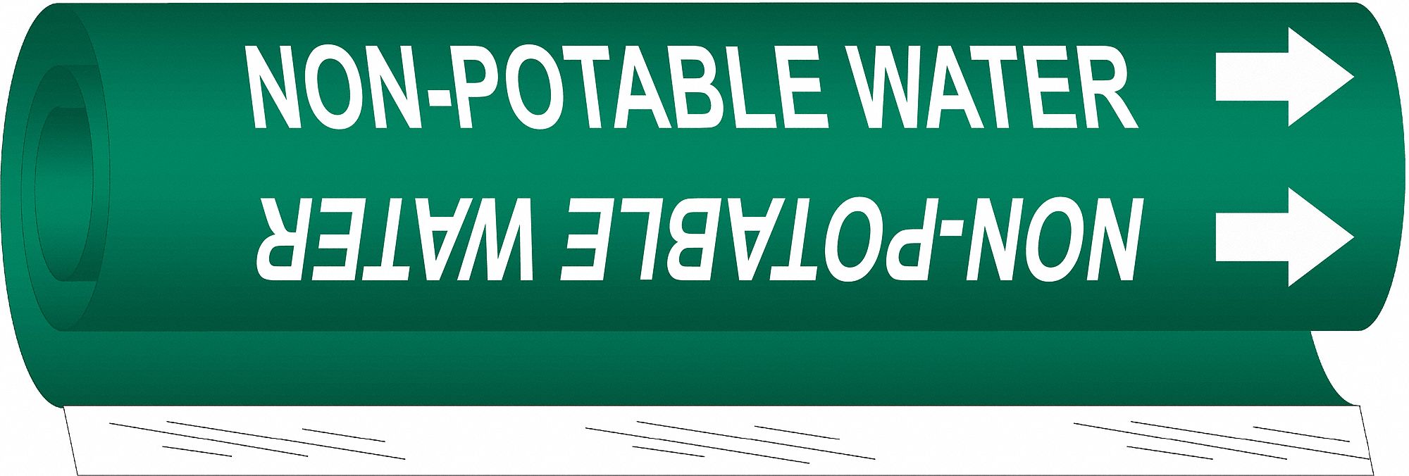 Non-Potable Water, Green, Pipe Marker - 24VD89|5843-I - Grainger