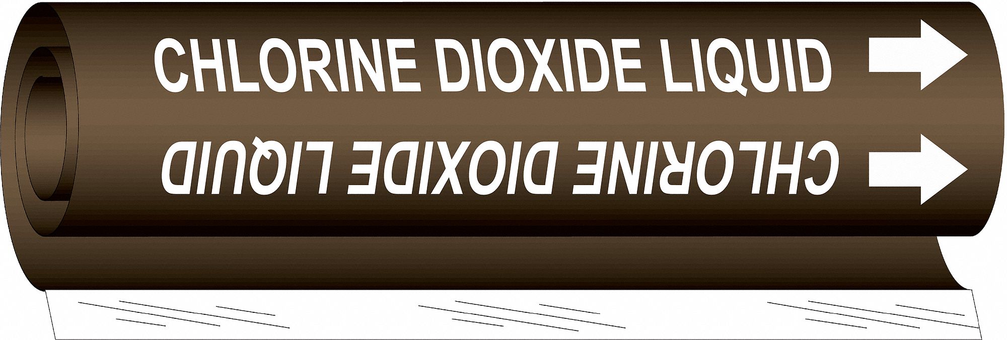 Chlorine Dioxide Liquid, Brown, Pipe Marker - 24VE48|5812-II - Grainger