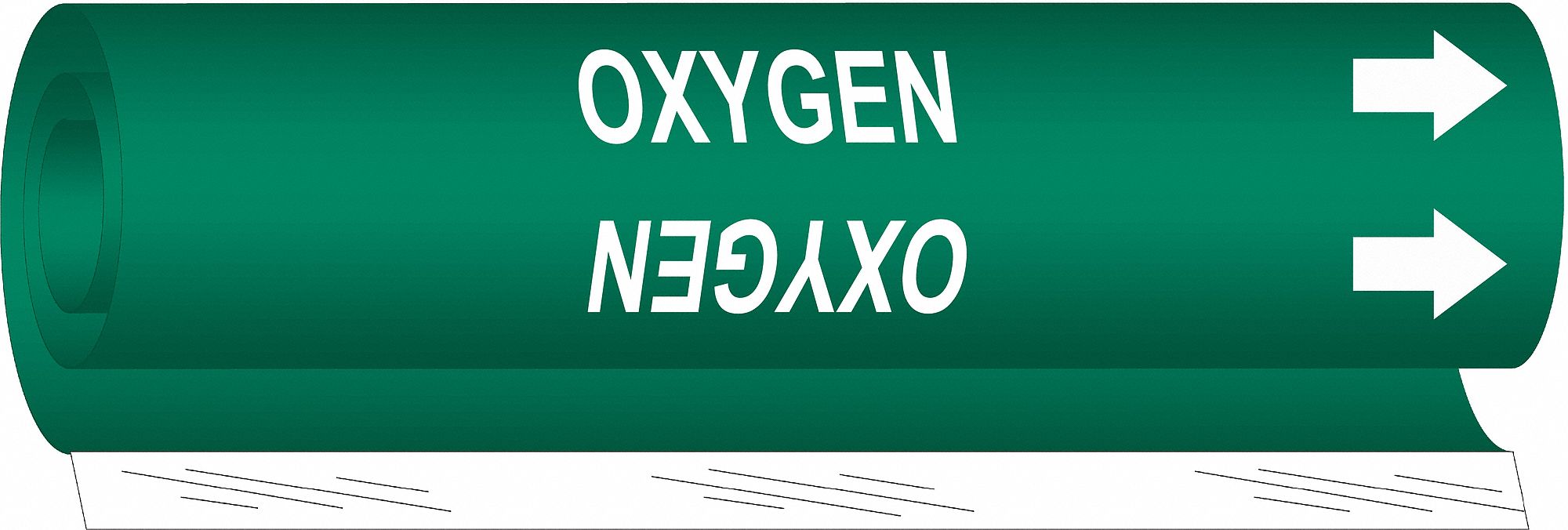 Oxygen, Green, Pipe Marker - 24VD92|5735-I - Grainger