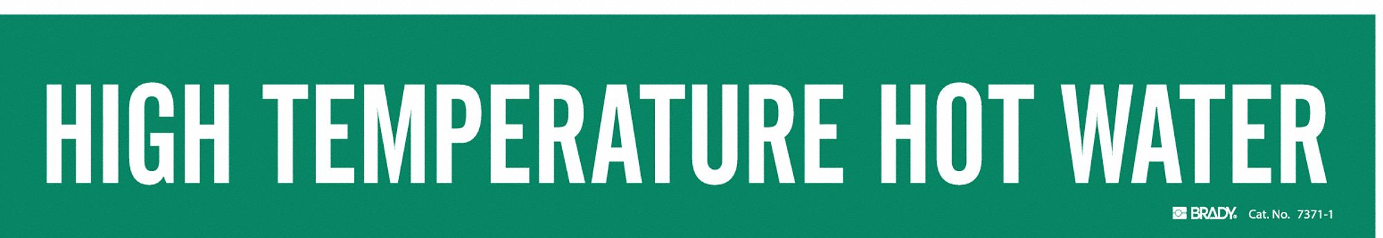 High Temp Hot Water, Green, Pipe Marker - 24VG02|7371-1 - Grainger