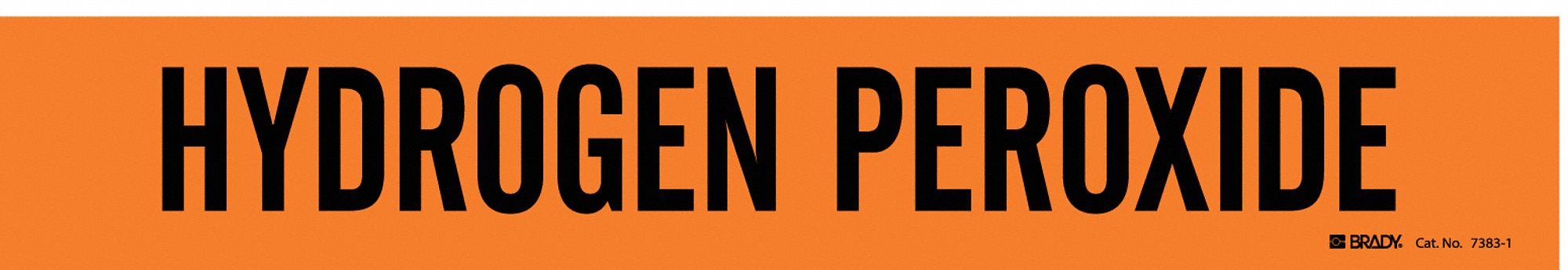 Hydrogen Peroxide, Orange, Pipe Marker - 24VG19|7383-1 - Grainger