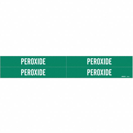 Peroxide, Green, Pipe Marker - 24VG48|7398-4 - Grainger