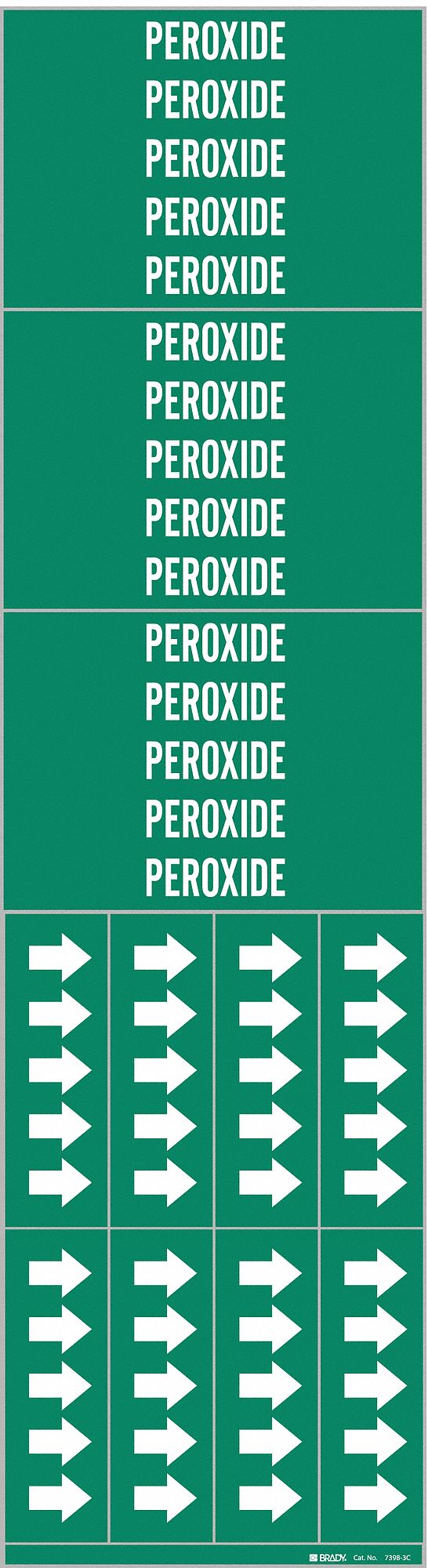 Peroxide, Green, Pipe Marker - 24VG49|7398-3C - Grainger