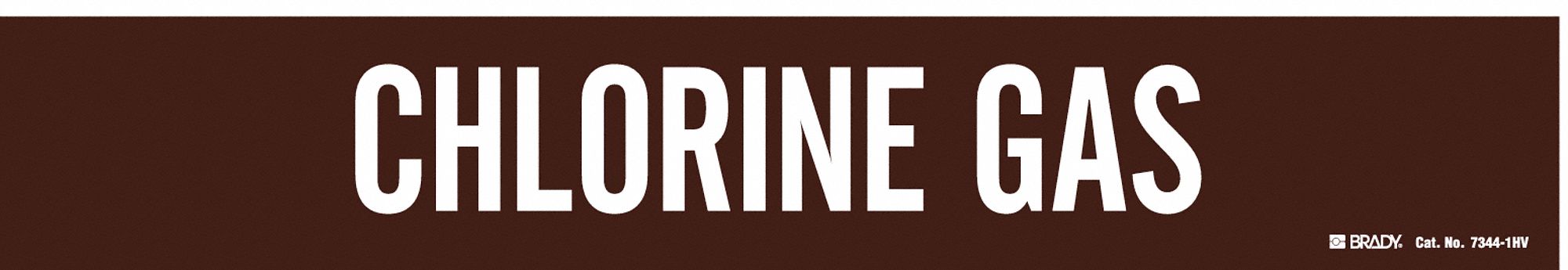 Chlorine Gas, Brown, Pipe Marker - 24VH18|7344-1HV - Grainger