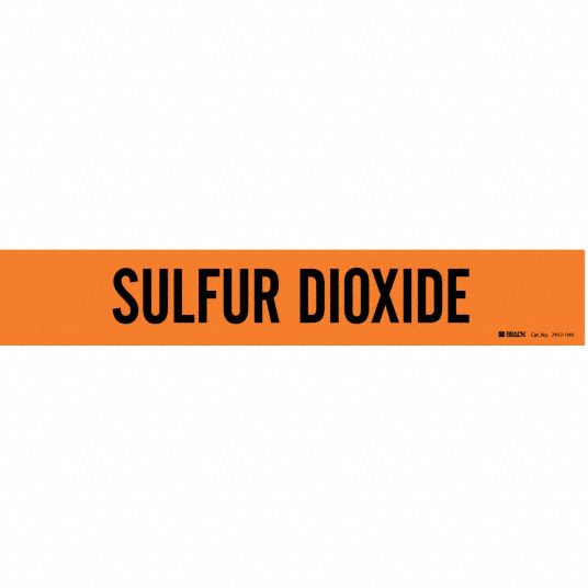 Sulfur Dioxide, Orange, Pipe Marker - 24VH61|7417-1HV - Grainger