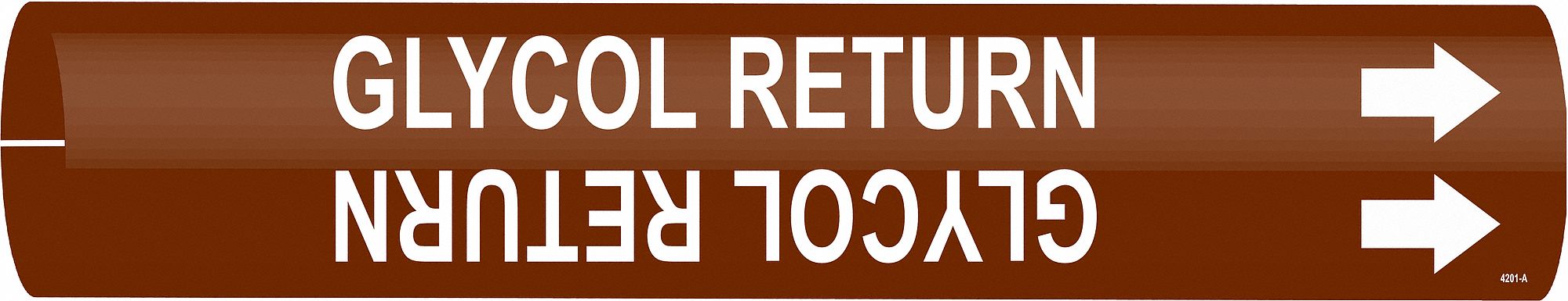 Glycol Return, Brown, Pipe Marker - 24VJ29|4201-D - Grainger