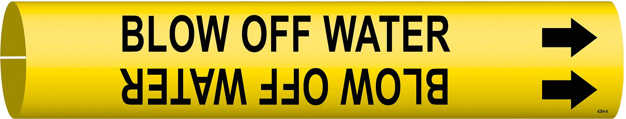 Blow Off Water, Yellow, Pipe Marker - 24VK06|4284-B - Grainger