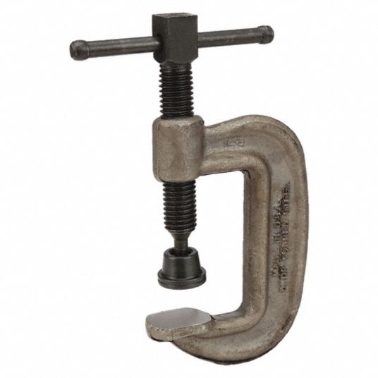 Heavy Duty Forged Steel C-Clamp, 2 in Max. Opening, 1 1/2 in Throat ...