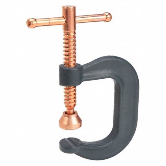 WILTON, Heavy Duty, V-Grooved, Spatter Resistant C-Clamp - 24W081|402-P ...