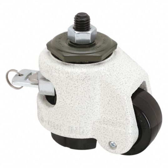 Leveling Threaded Stem Caster, 550 lb Load Rating, 2 in Wheel Dia ...