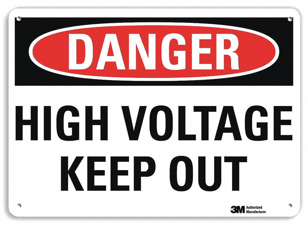 Danger Sign, Recycled Aluminum, Rectangle, English, Engineer ...