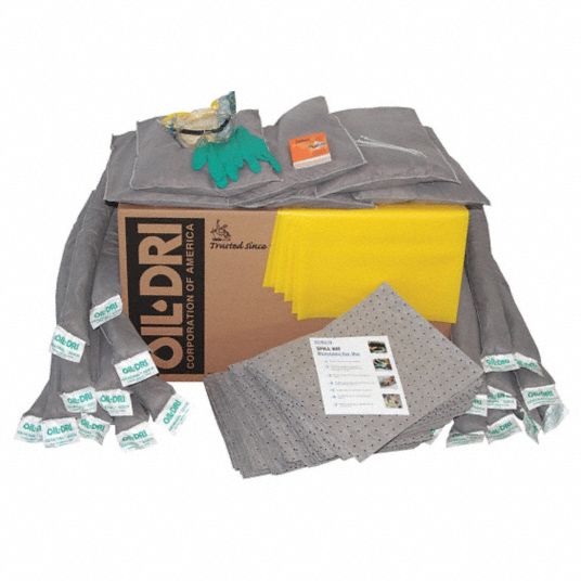 OIL-DRI, 62 gal Volume Absorbed Per Kit, Box, Spill Kit Refill - 24X083 ...