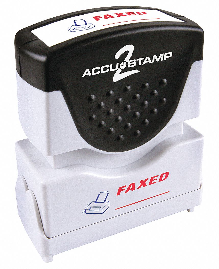 COSCO, FAXED, Blue/Red, Message Stamp - 24Y229|038917 - Grainger