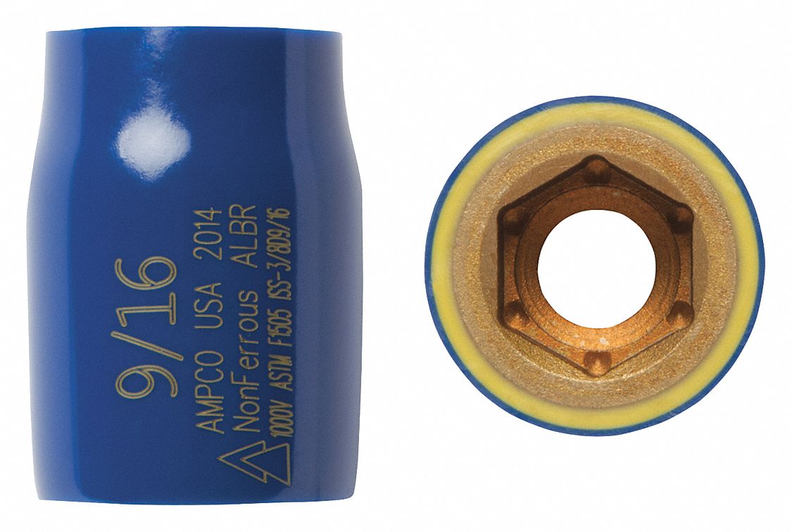 AMPCO, SAE, 3/8 in Drive Size, Nonsparking Socket - 24Y881|ISS-3/8D7/16 ...