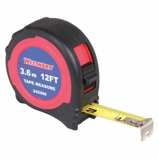 WESTWARD, Inch, Nonmagnetic Single Hook Tip, Tape Measure - 24Z086 ...