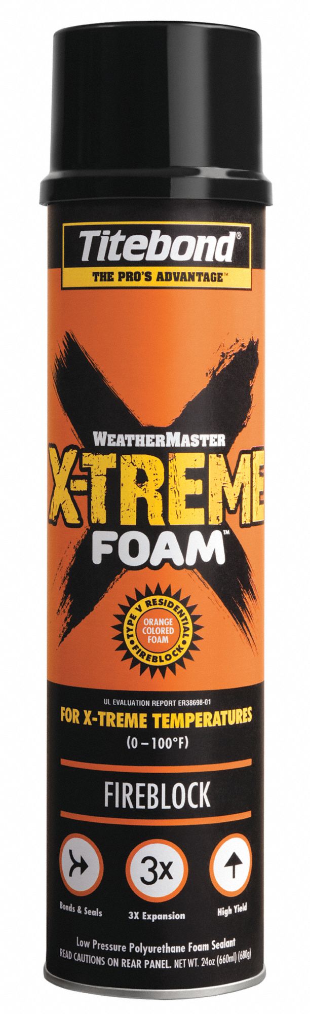 TITEBOND Fireblock Foam Sealant, 24 oz., PK12 - 250F85|8542 - Grainger