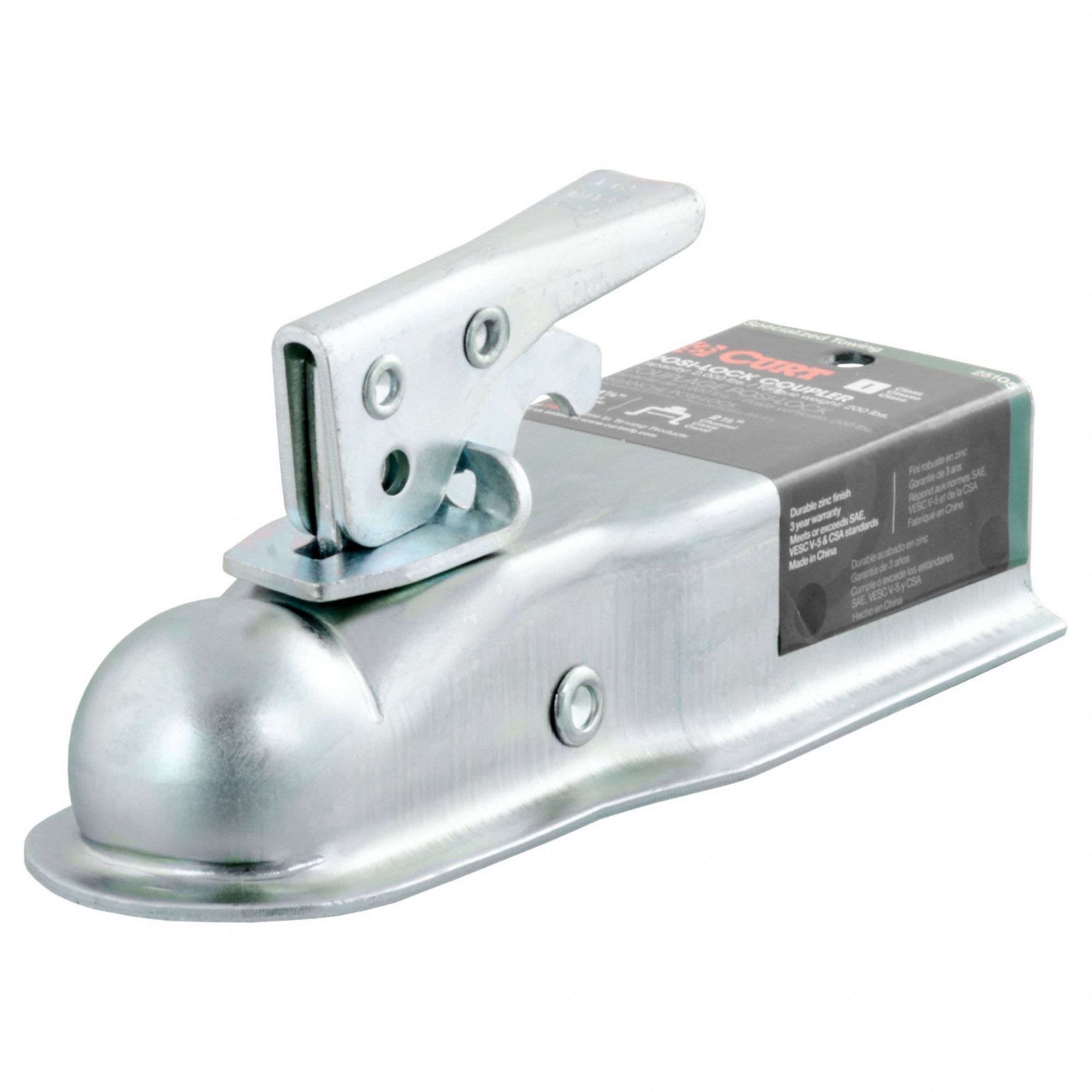 CURT, Straight-Tongue Coupler, I, Towing Coupler - 809LF3|25105 - Grainger