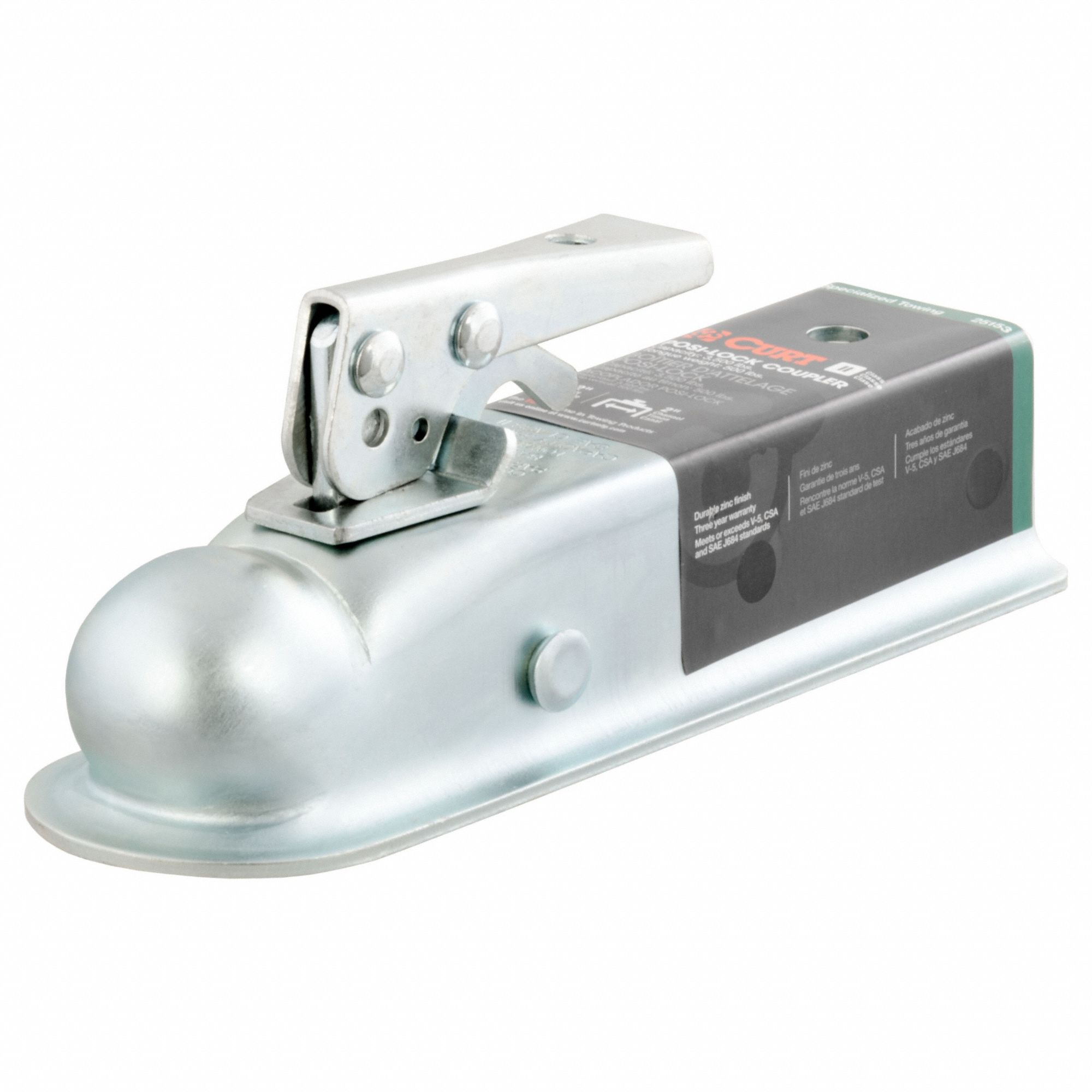 CURT, Straight-Tongue Coupler, II, Towing Coupler - 809LF8|25153 - Grainger