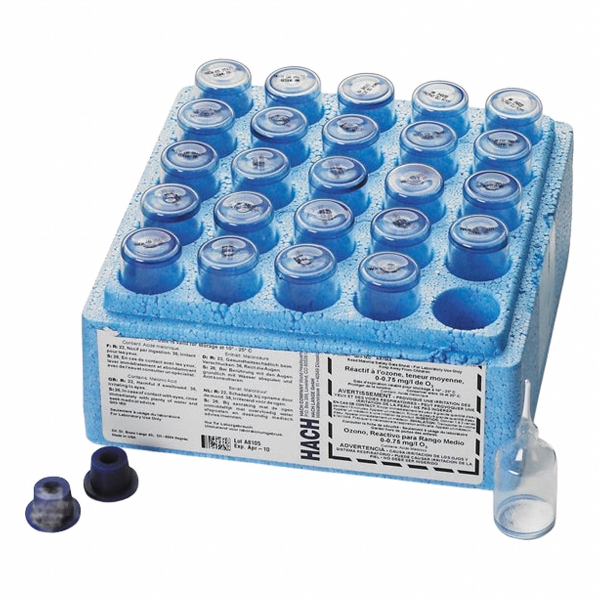 HACH, 0.01 to 0.75 mg/L, 2517025, Ampules - 897W84|2517025 - Grainger