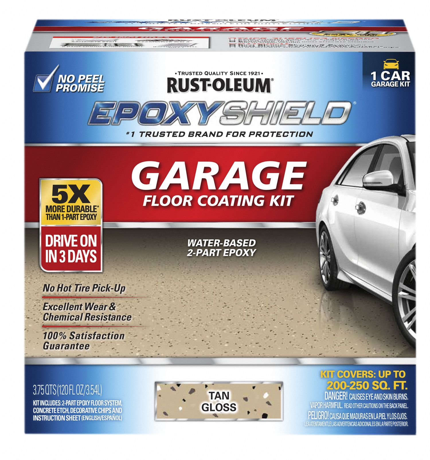 RUST-OLEUM, EpoxyShield, Epoxy Floor Coatings, Garage Floor Kit - 6KP69 ...